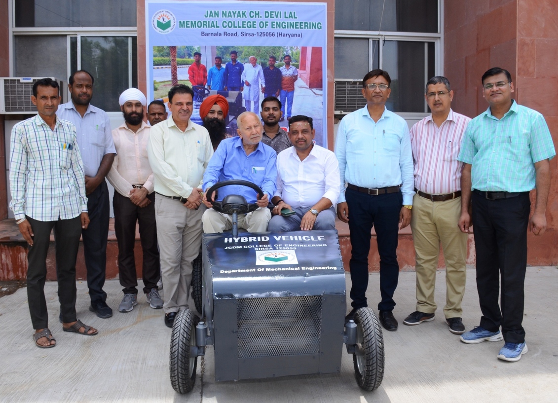 Students prepared hybrid Vehicle - JCDM College of Engineering